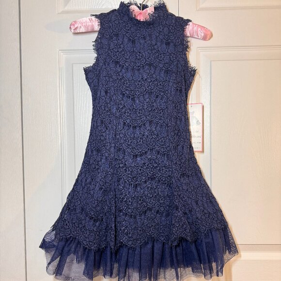 Rare Editions | Dresses | New Rare Editions Girls Lace Dress Navy Size ...
